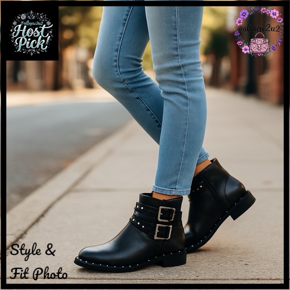 Charles David | Shoes | New Charles David Black Ankle Boots With Silver ...